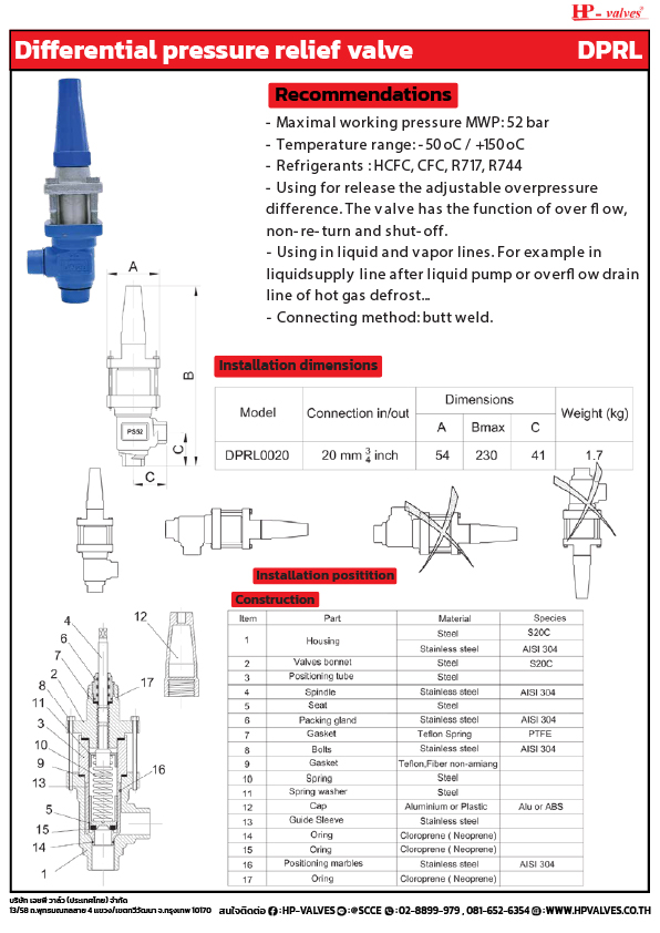 Overflow Valve (Differential pressure relief valve) | SCCE Solutions
